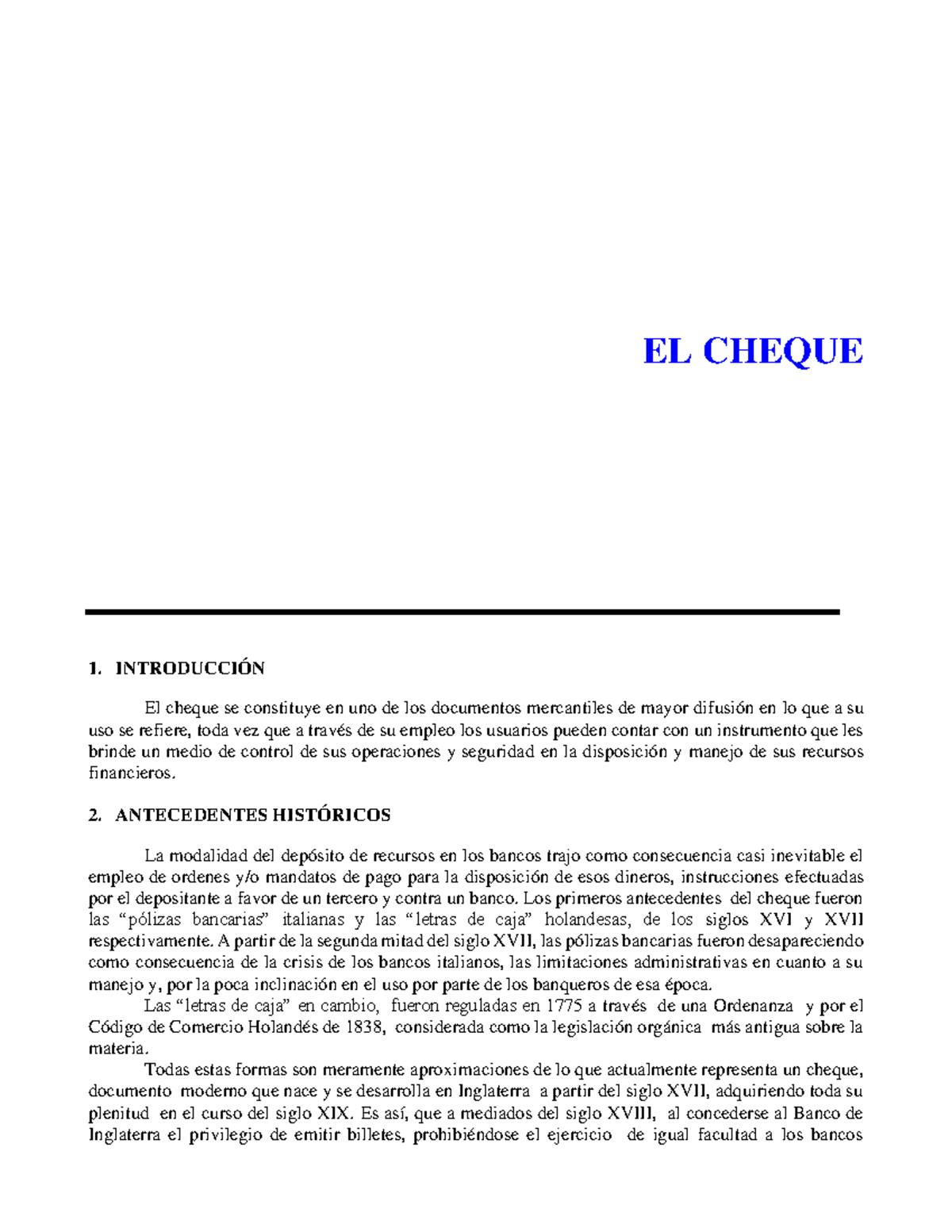 04 Cheques - Concepto y Funcionamiento del Cheque - Studocu