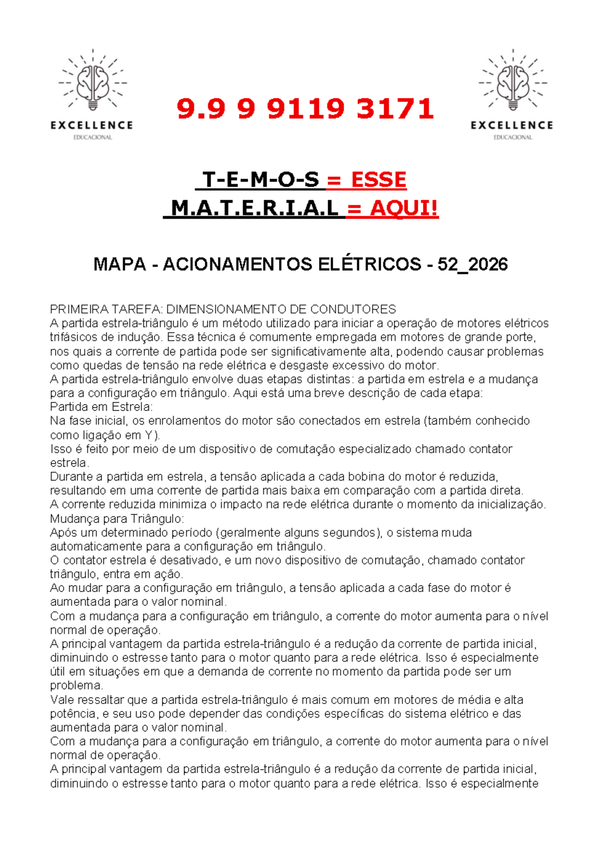 9.9 9119 3171 ESSE M.A.T.E.R.I.A.L: Partida Estrela-Triângulo em ...