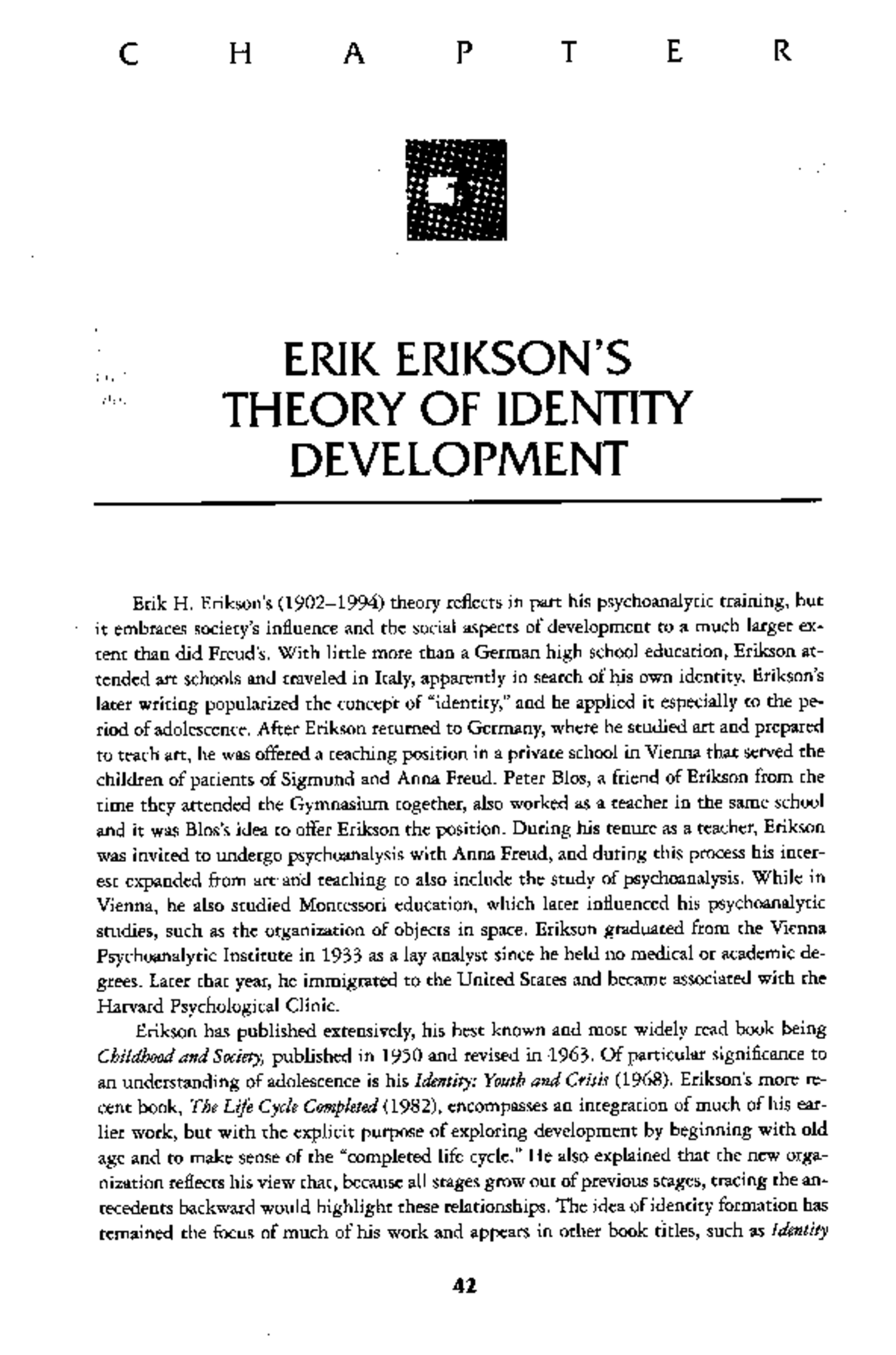 Erikson's Theory of Identity Development (Psychology 101) - Studocu