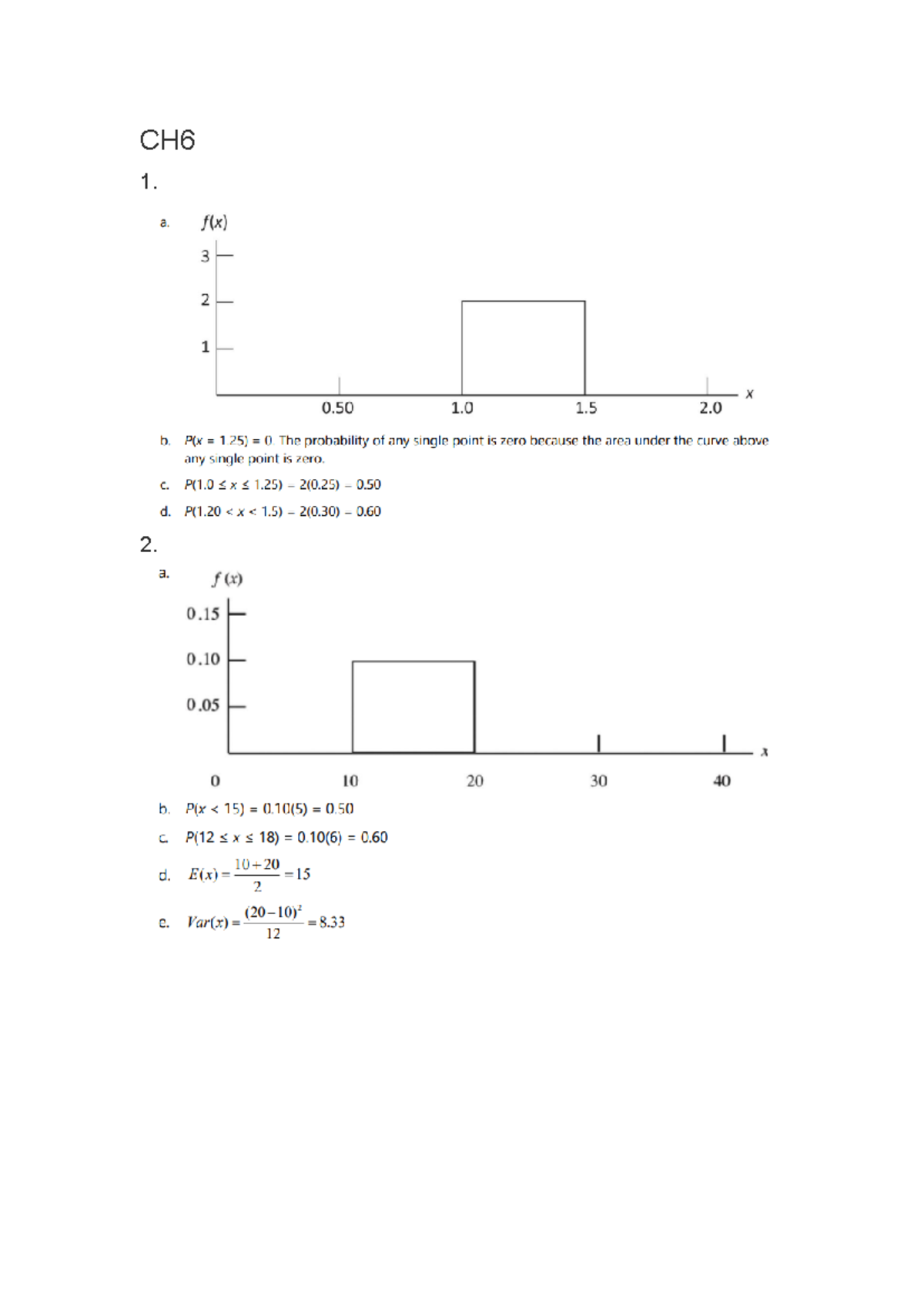 CH6 ANS - statistics chapter 6 - Statistics - CH - Studocu