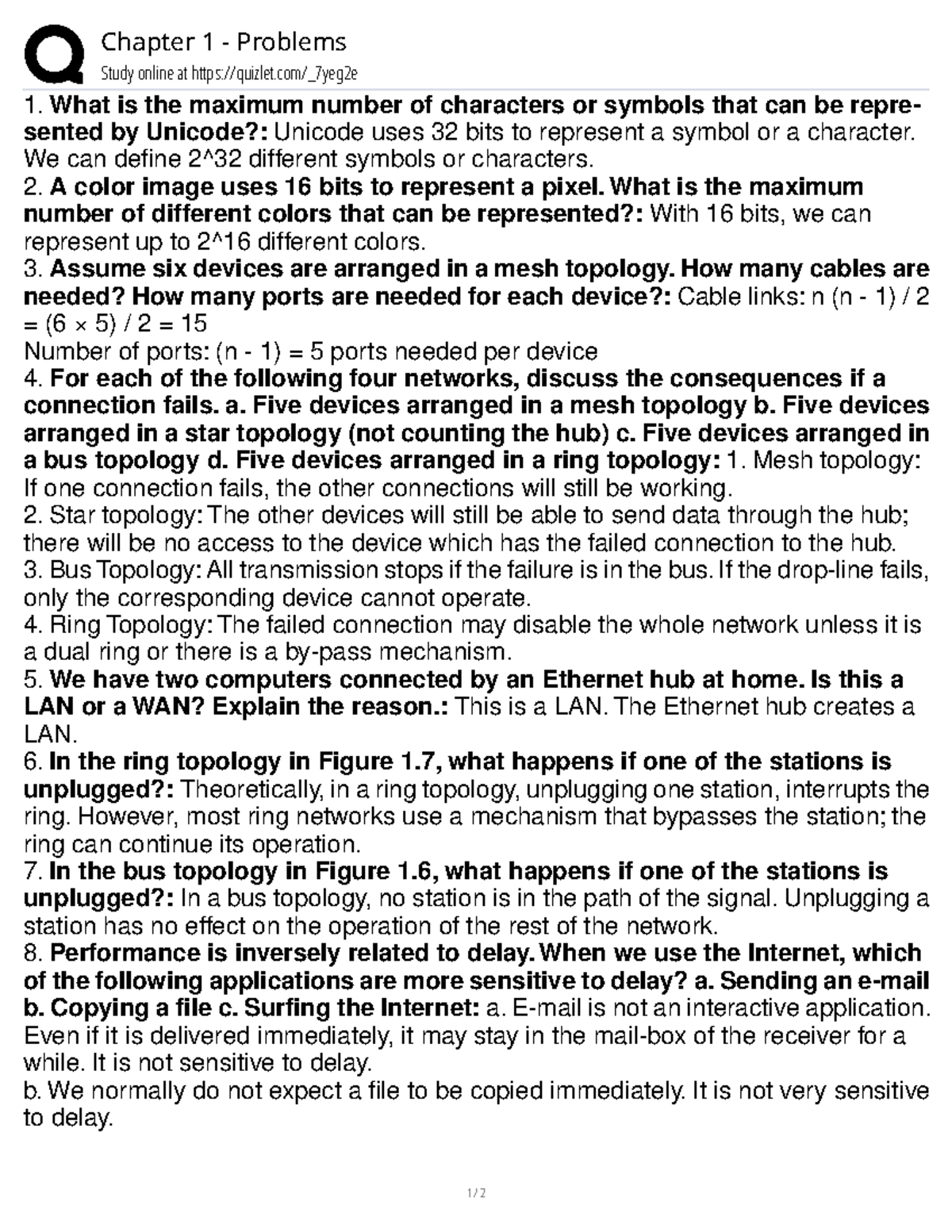 Chapter 1 Problems - Assignment No. 1 (CS101) - Studocu