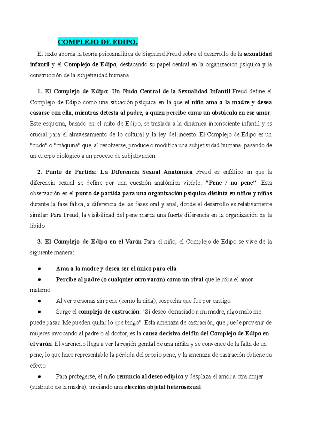 Teoría del Complejo de Edipo en Freud: Sexualidad Infantil y Psique ...