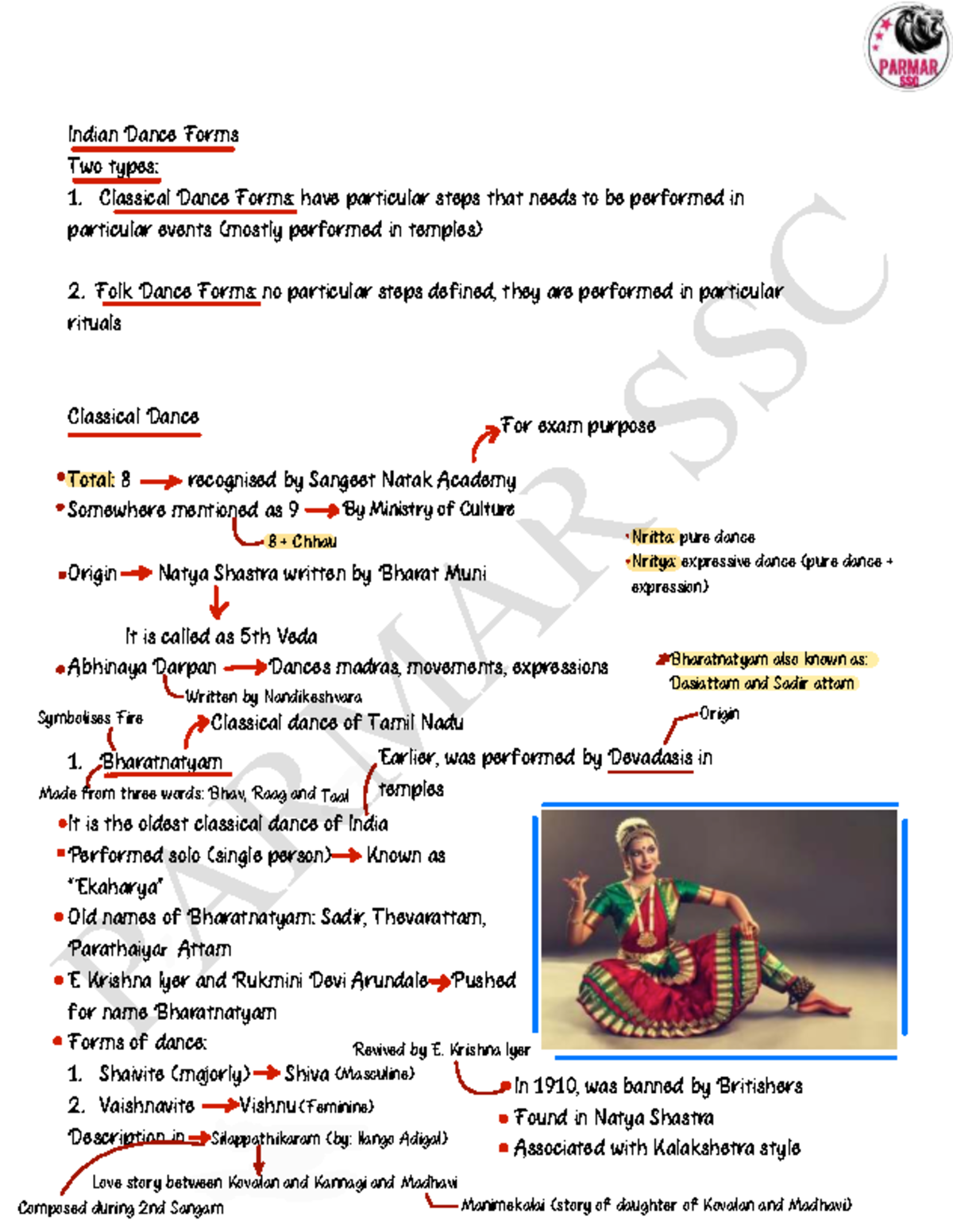 Indian Dance Forms: Classical & Folk Styles Overview (C) - Studocu
