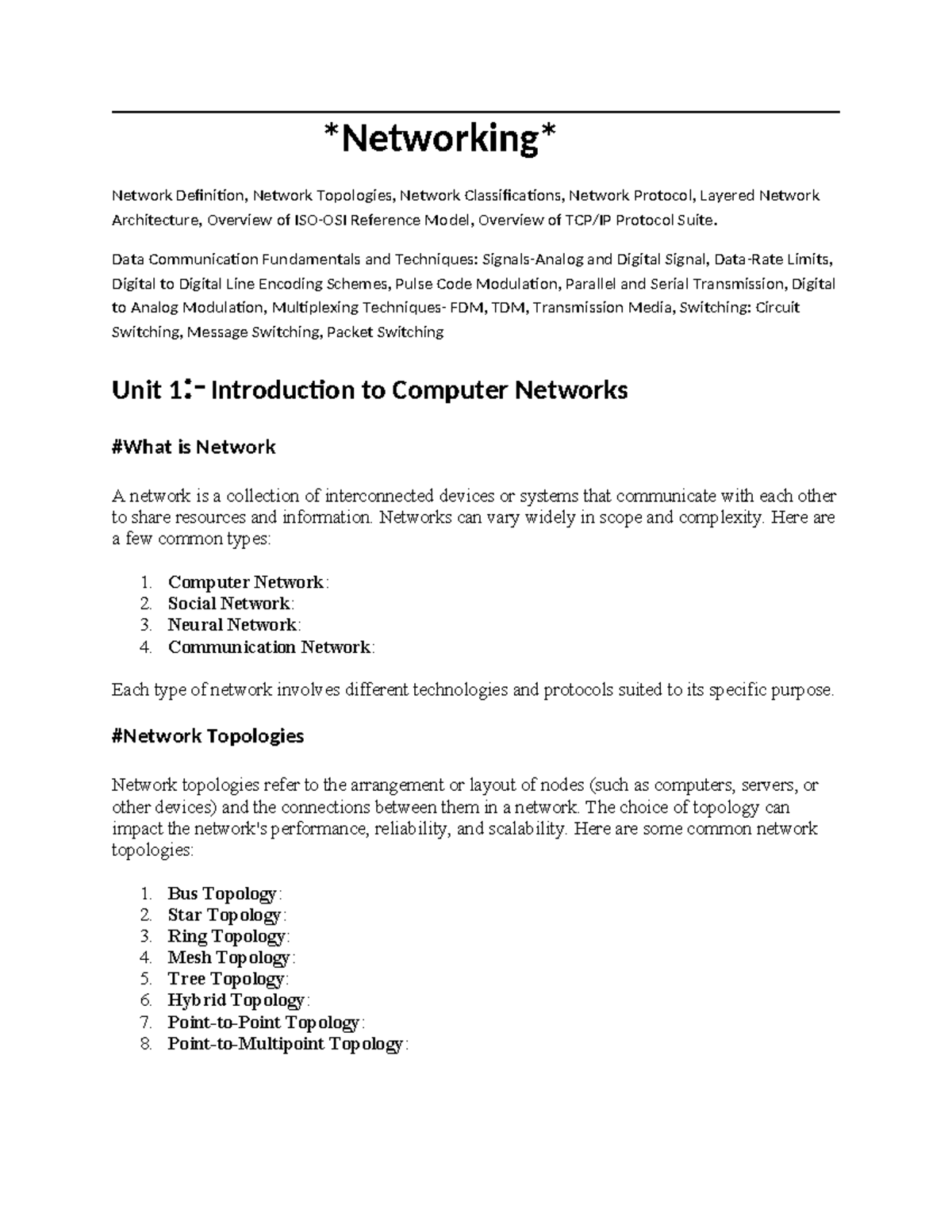 Data communication And Networking - Networking Network Definition ...