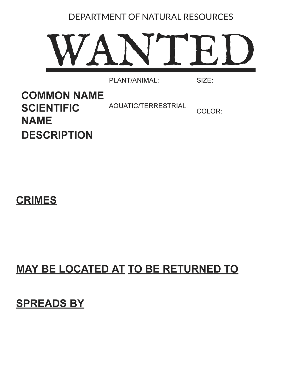 Copy of Lauren Vallelonga - Invasive Species Wanted Poster Template-1 ...