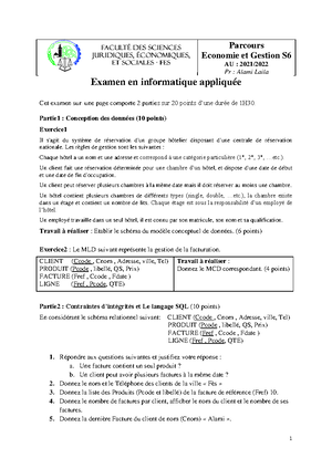 Mcdmld-2024-Solution - Enoncés et Solution des travaux dirigés – MCD et ...
