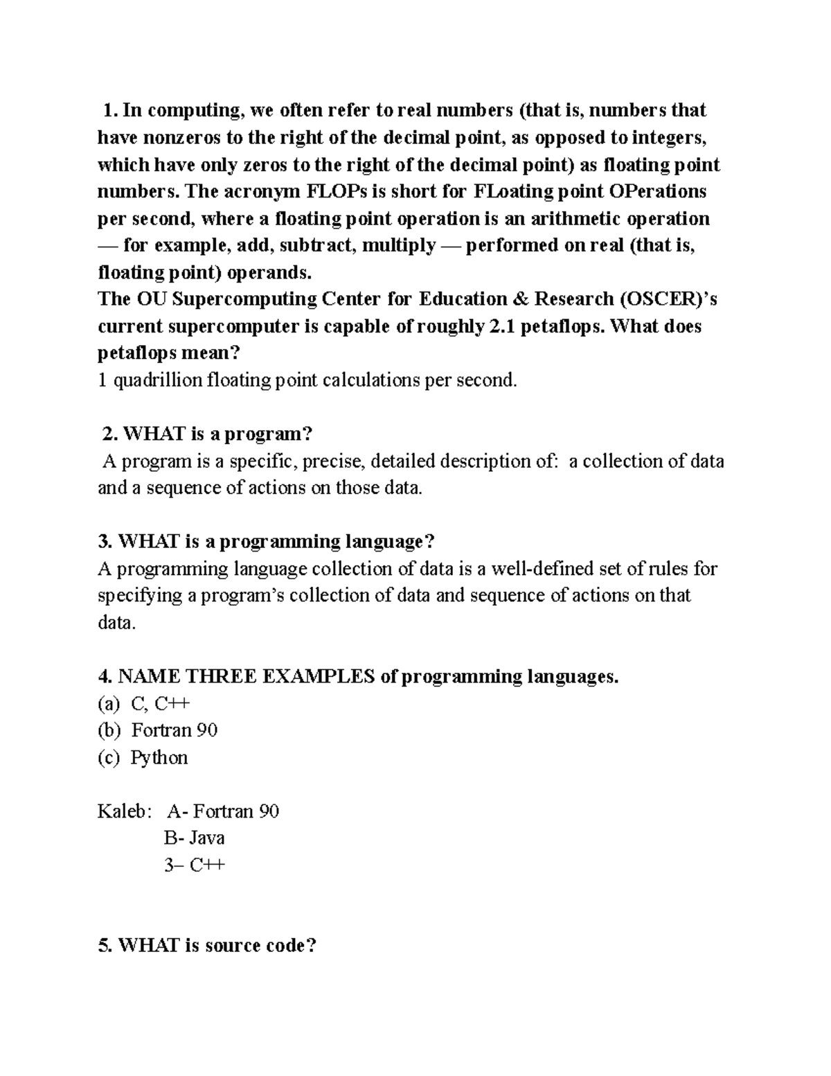 CS HW03 - Understanding Floating Point Numbers and Programming Concepts ...