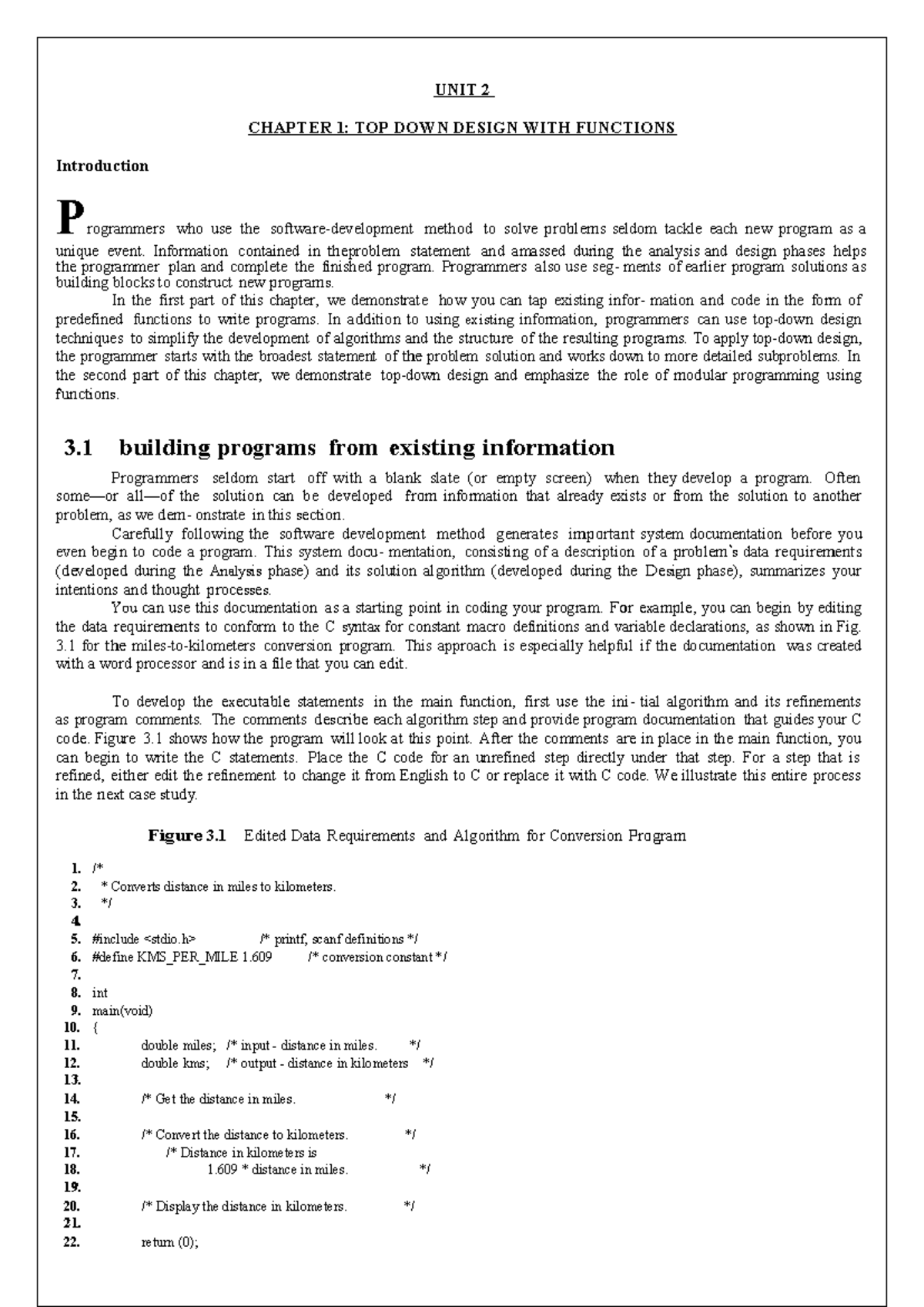 PPS UNIT 2: Top Down Design with Functions and Code Reuse - Studocu