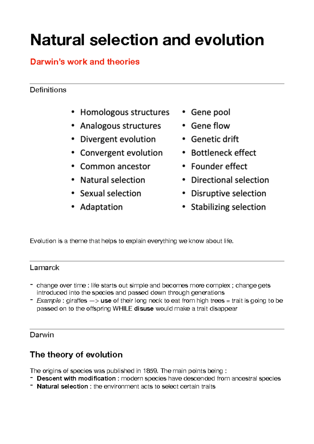 L:Natural selection and evolution - Natural selection and evolution ...