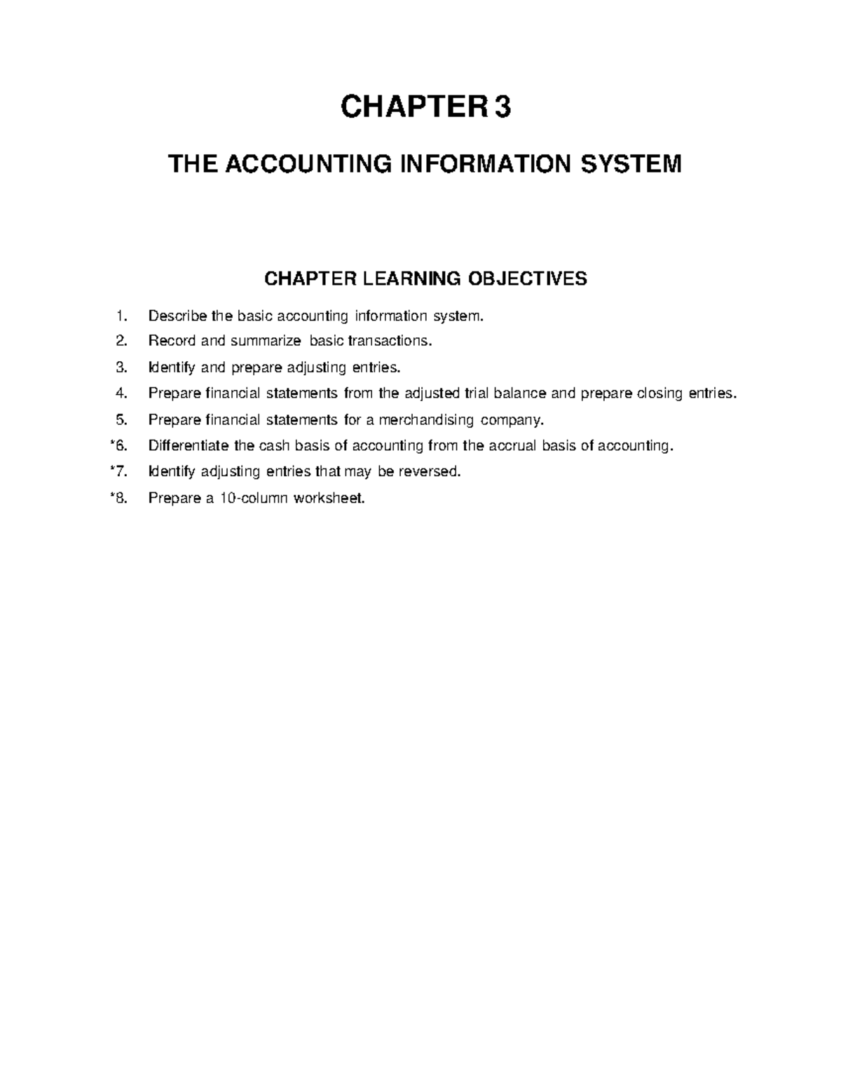 Chapter 3: The accounting information system - Learning objectives and ...