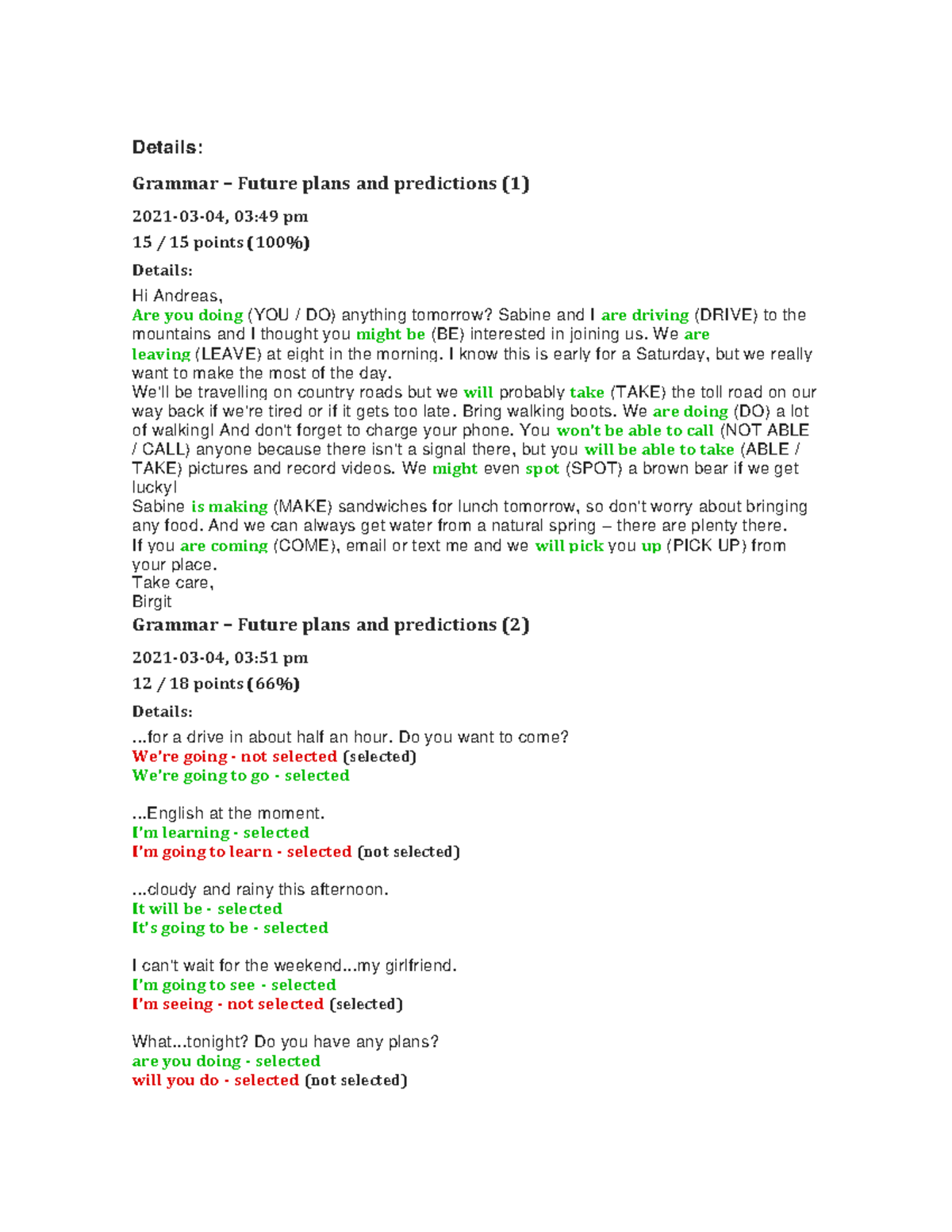 Intermediate - UNIT 7 Lesson 2: Future Plans and Predictions Insights ...