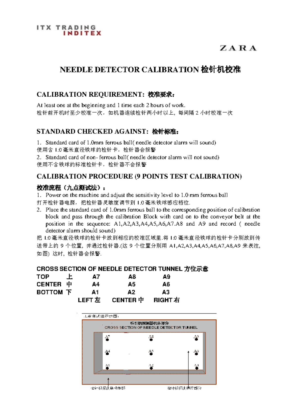 NEEDLE DETECTOR CALIBRATION PROCEDURE & REQUIREMENTS - Studocu