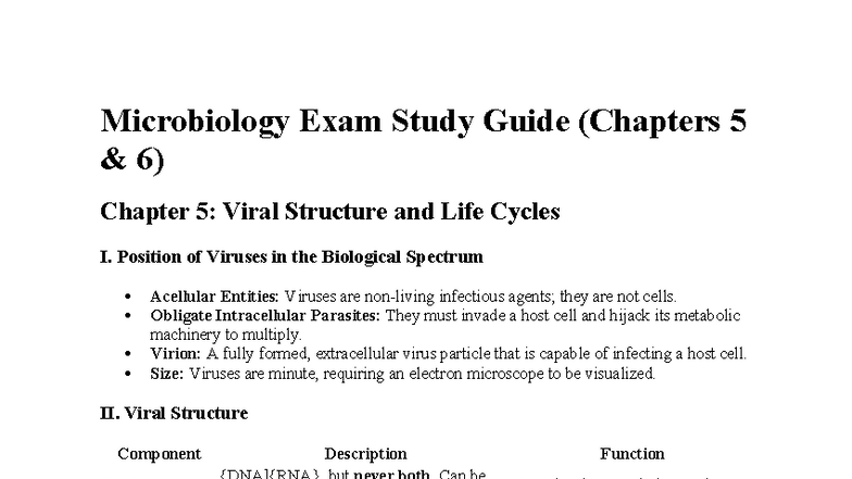 Microbiology Exam Study Guide (Chapters 5 & 6) - Studocu