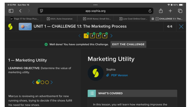 Marketing Utility and the 4 Ps: Challenge 1.1 (Course X 1234) - Studocu