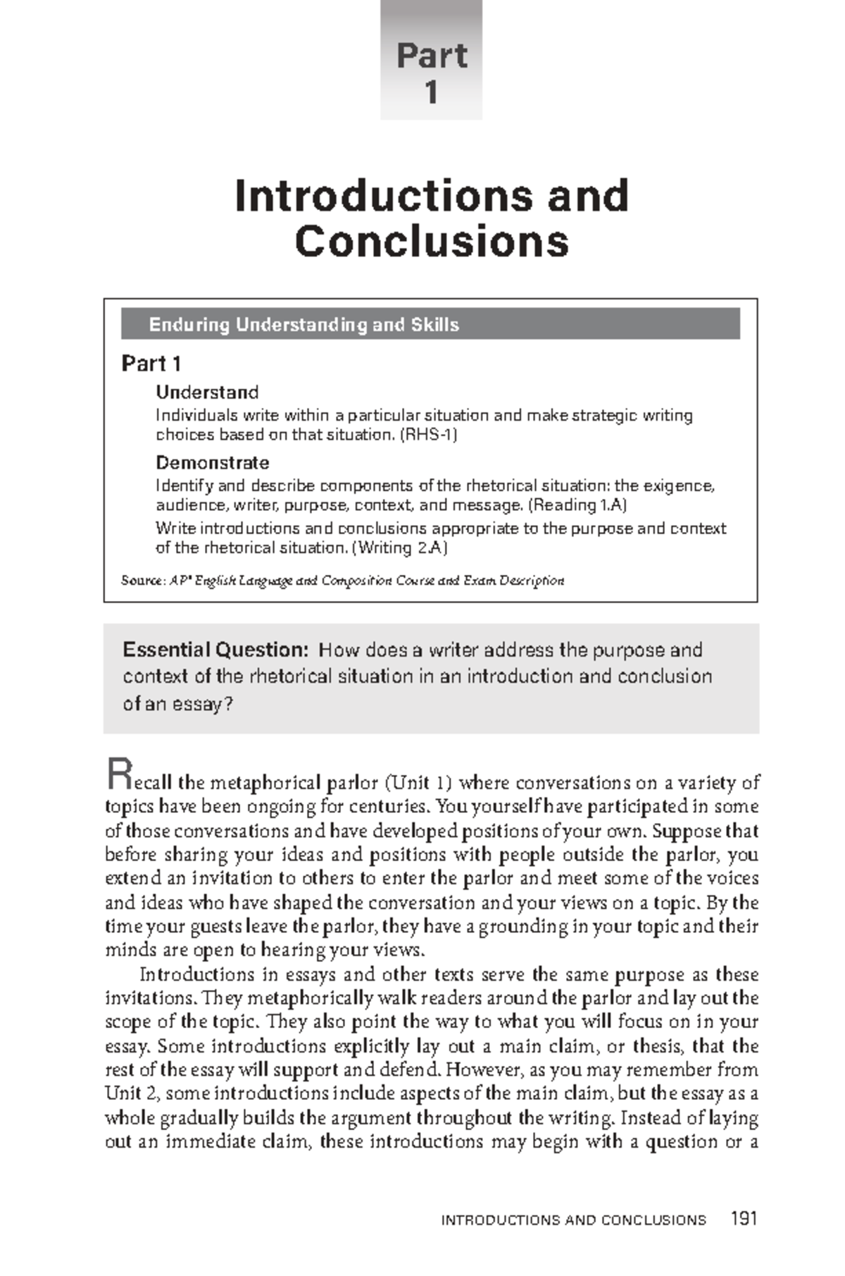 Unit 4 Part 1: Crafting Effective Introductions and Conclusions in ...