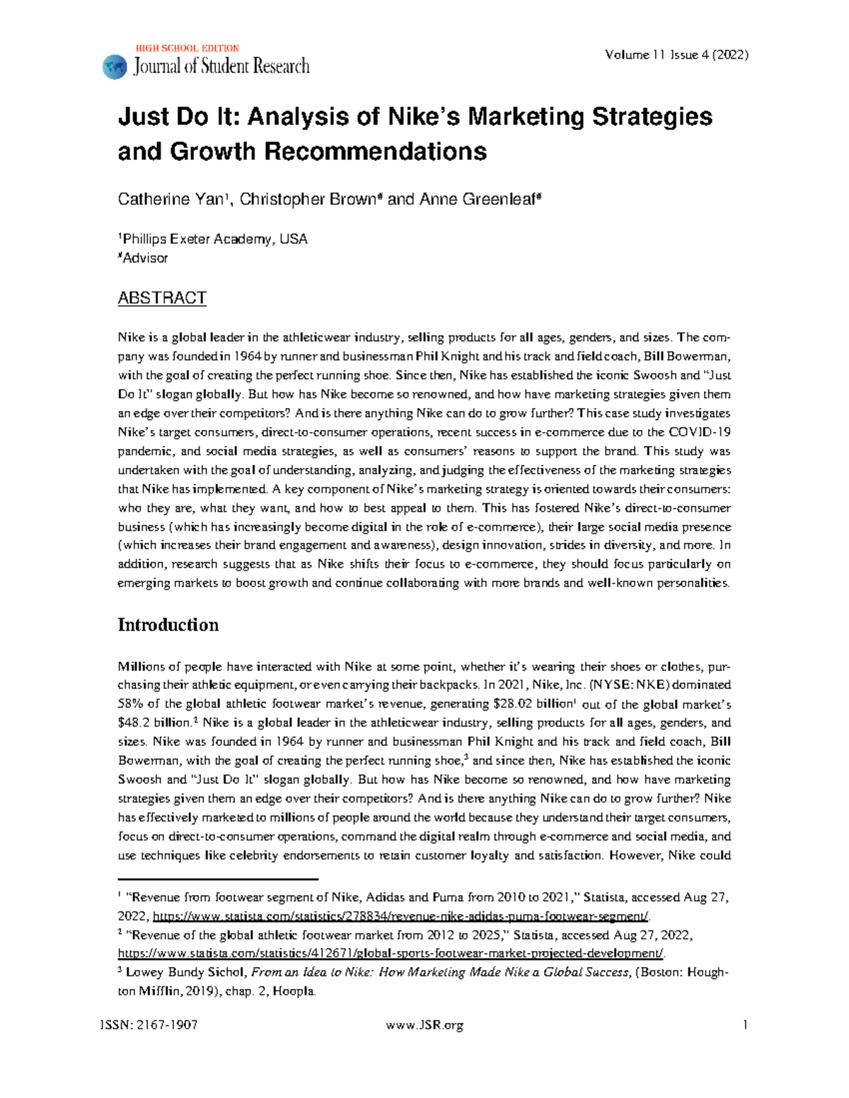 Nike Case Study: Marketing Strategies & Growth Recommendations - Studocu