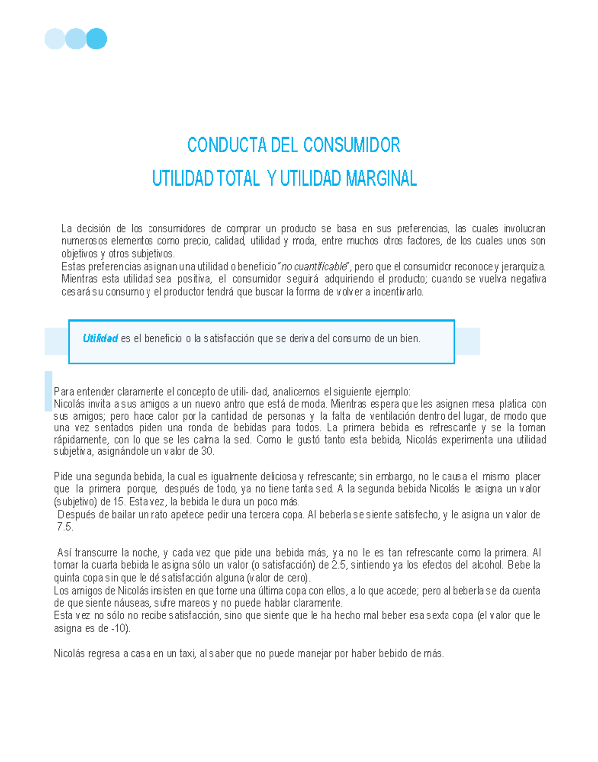 Teoría del Consumidor: Utilidad Total y Marginal - U4 Microeconomía ...