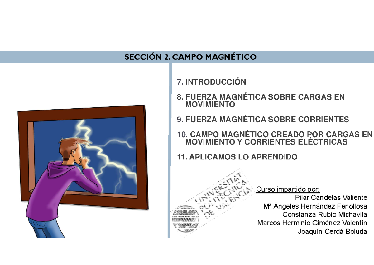 Lección 8: Fuerza Magnética y Tipos de Movimiento de Cargas en Campos ...