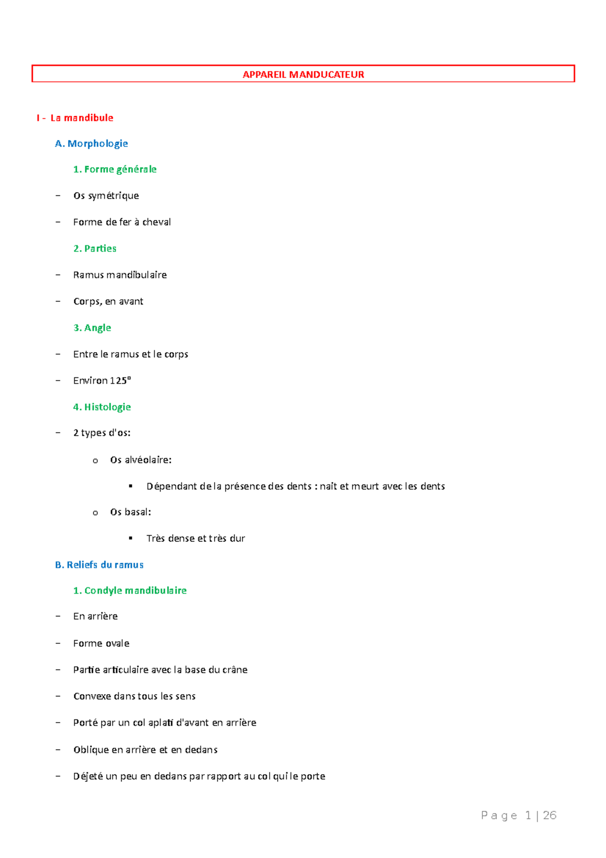 9. Appareil Manducateur - APPAREIL MANDUCATEUR I - La mandibule A ...