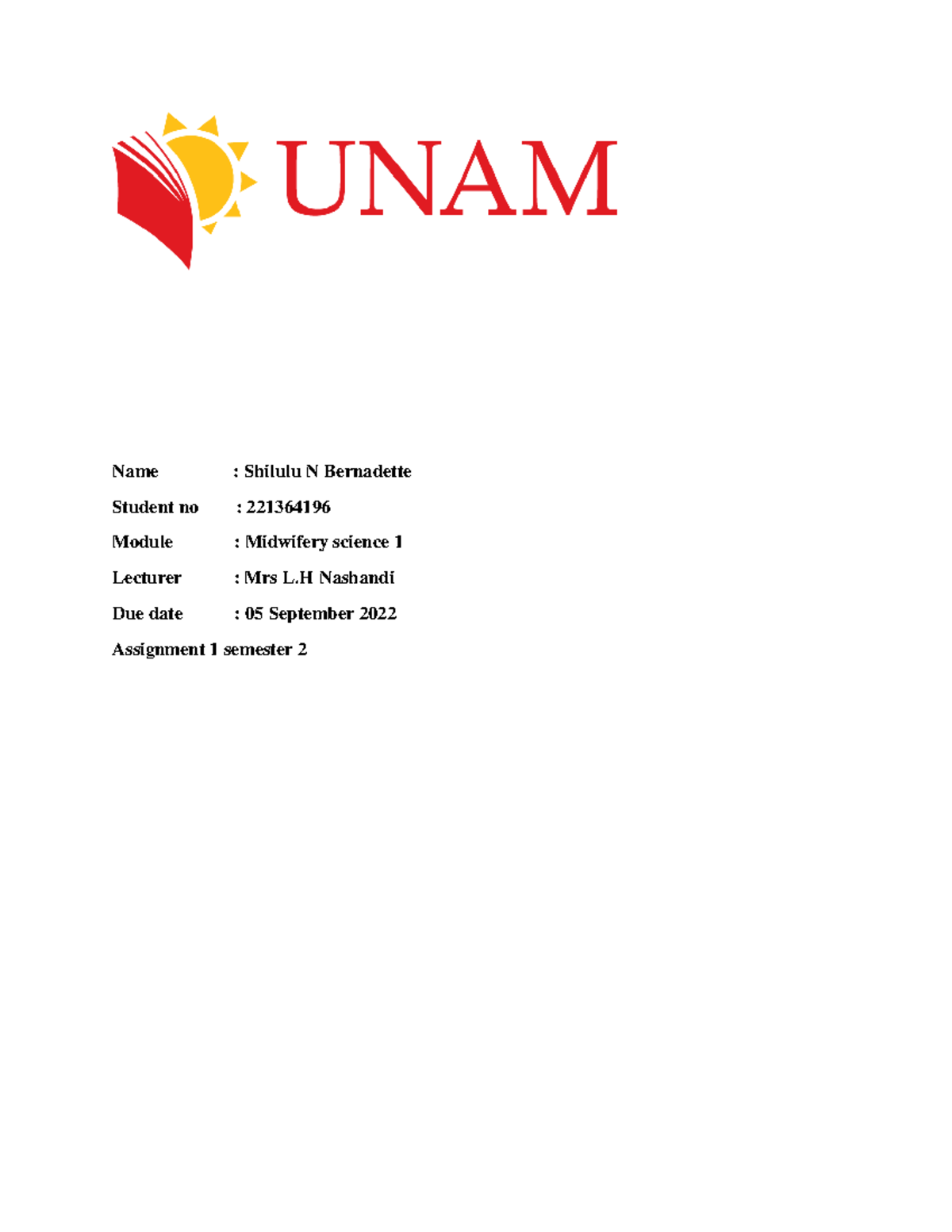 Midwifery Assignment 1: Health Education During Pregnancy - Studocu