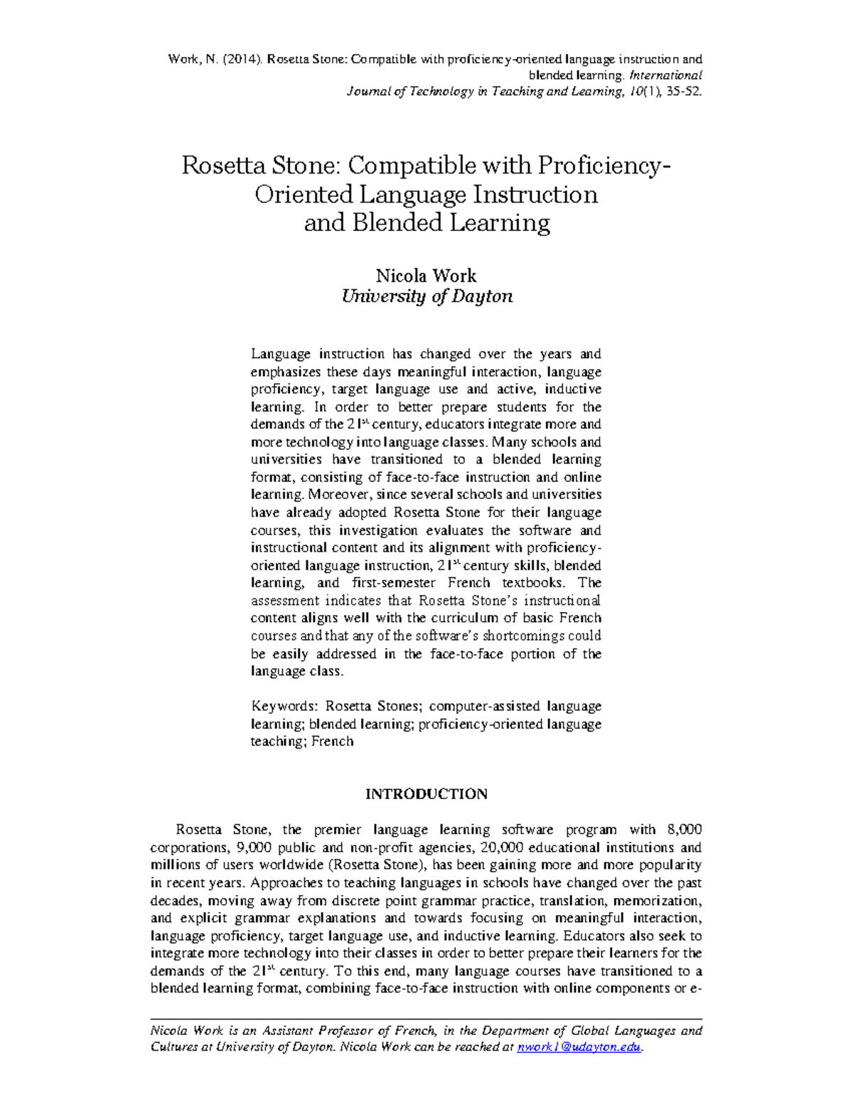 Rosetta Stone and Blended Learning: Enhancing Language Instruction ...