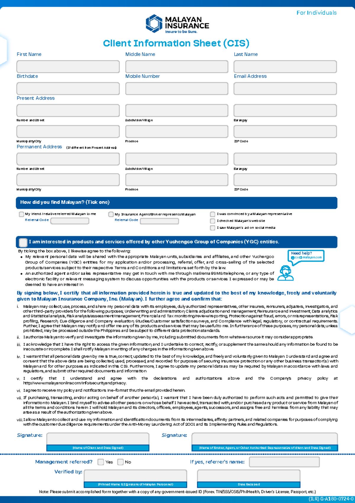 CIS - Individual Low Risk - Client Information Sheet (CIS) For ...