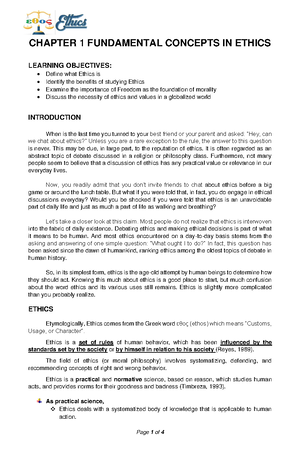 CHAP. 2 Lesson 2 Moral Dilemma - CHAPTER 2 MORAL STANDARDS AND MORAL ...