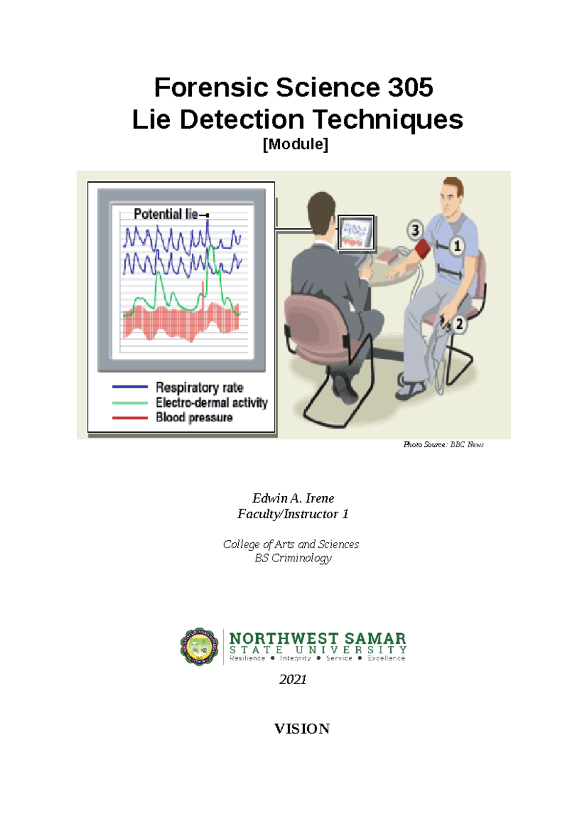 Poligraphy Module.docx - Forensic Science 305 Lie Detection Techniques [Module] Photo Source ...