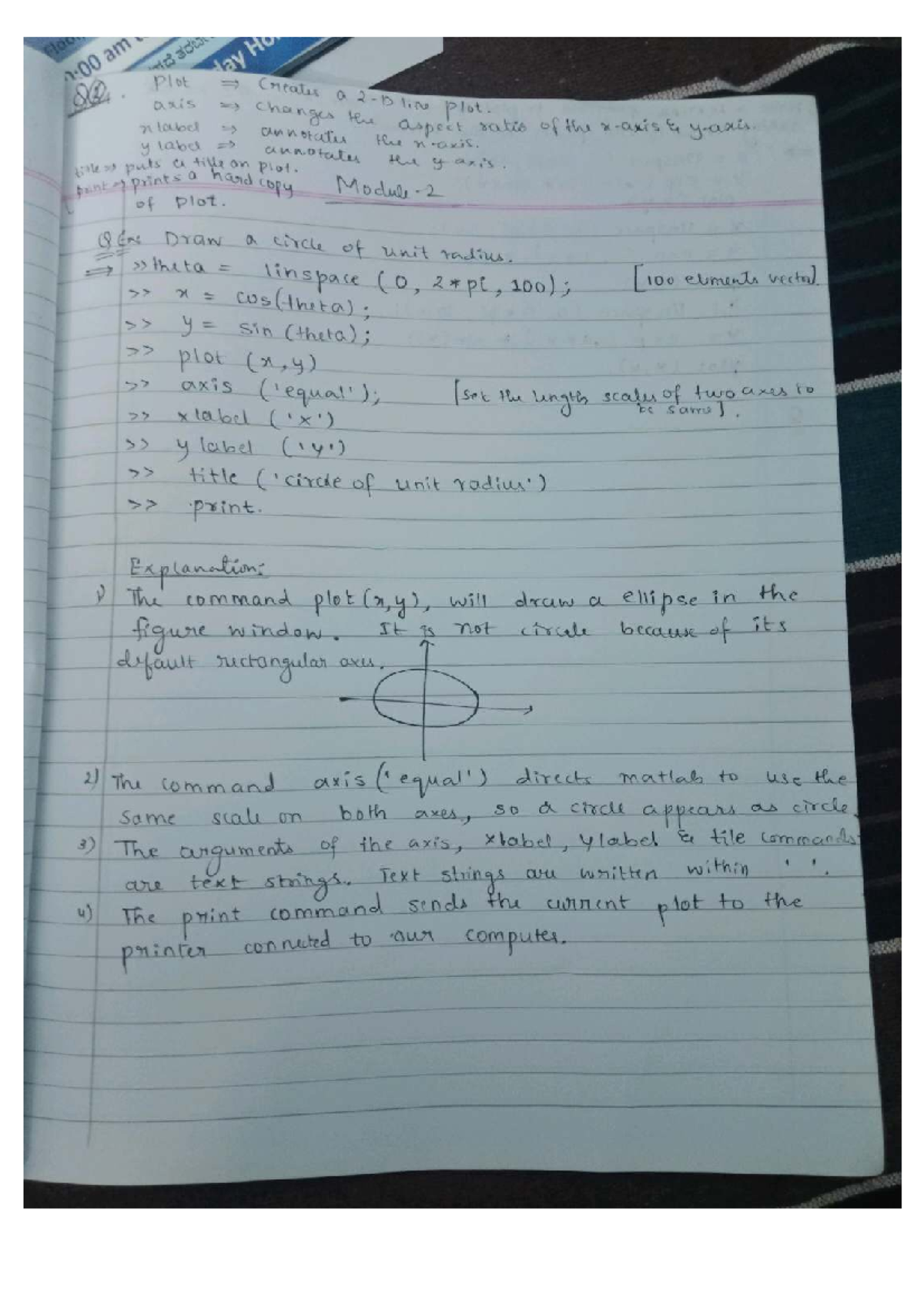 MATLAB Module 2: Creating and Printing Simple Plots - Studocu