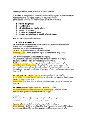 Week 5 - Contract Terms (Conditions, Warranties, and Innominate terms ...