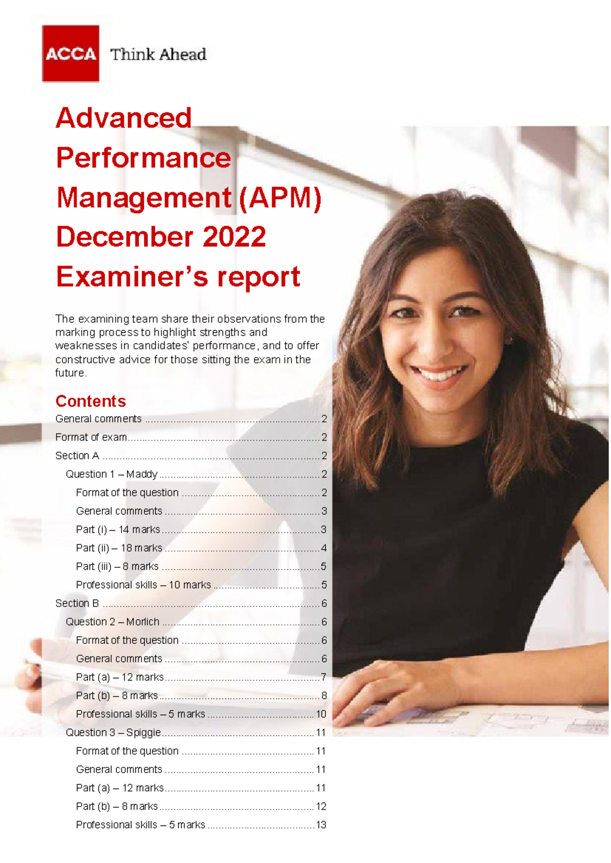 APM D22 Examiner Report: Insights from December 2022 Exam Results - Studocu