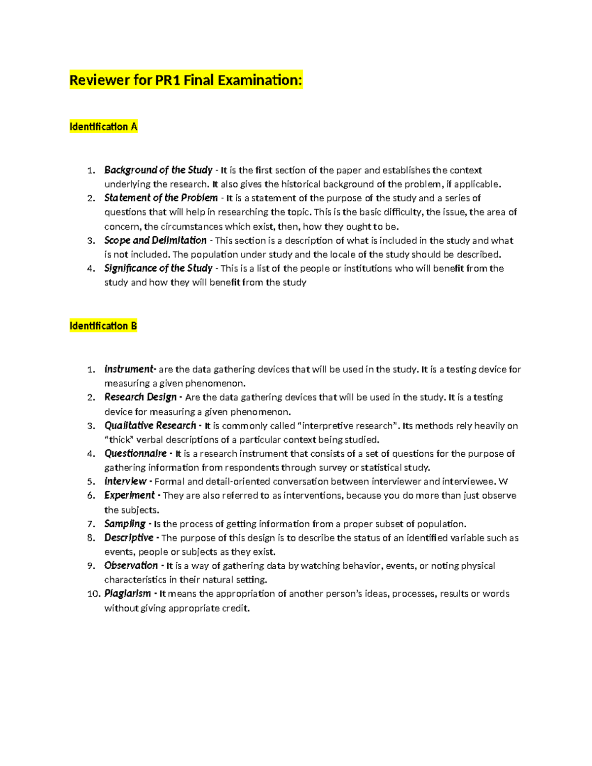 Reviewer-for-PR1-Final-Examination - Reviewer for PR1 Final Examination ...