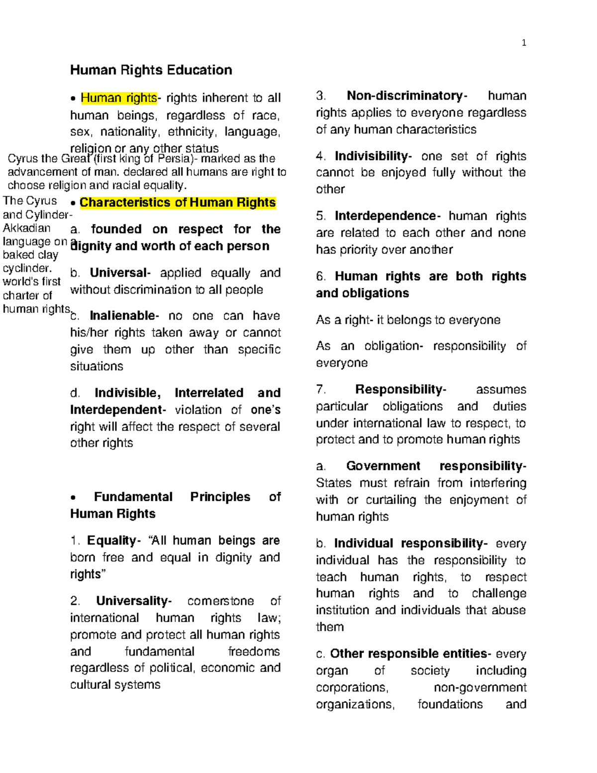 Human Rights Education: Understanding Principles and Responsibilities ...