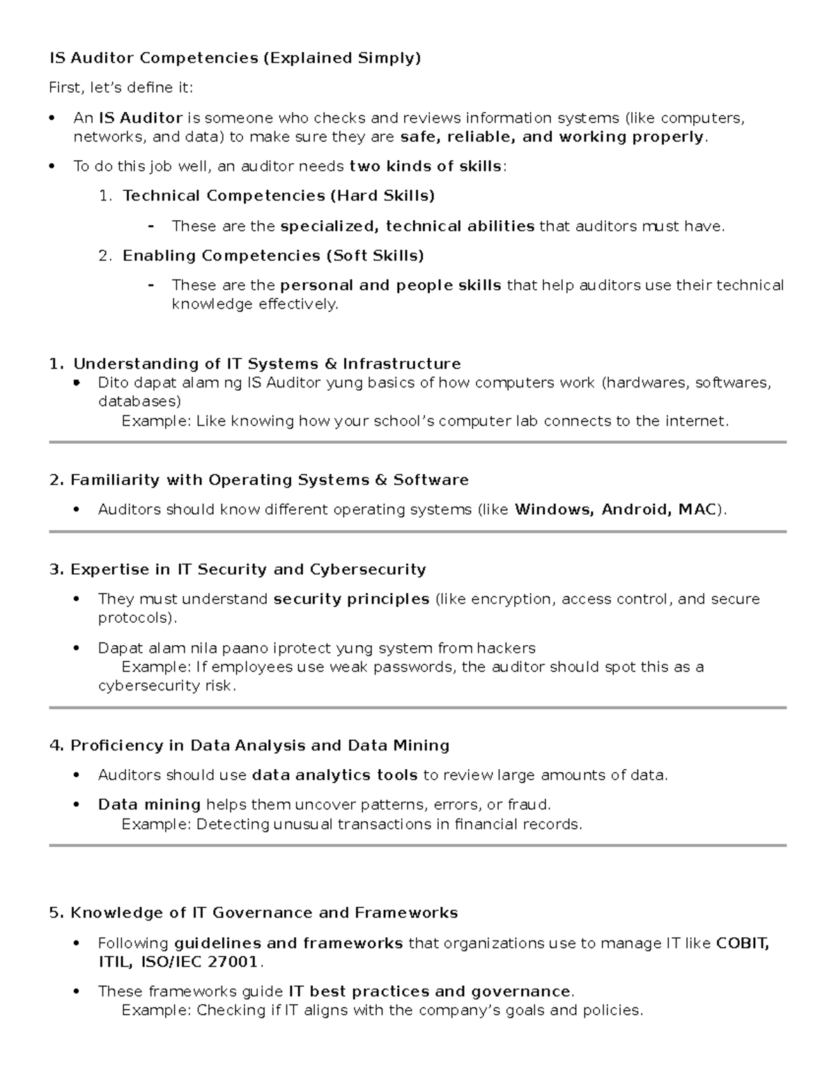 IS Auditor Competencies: Essential Skills for Success - Studocu