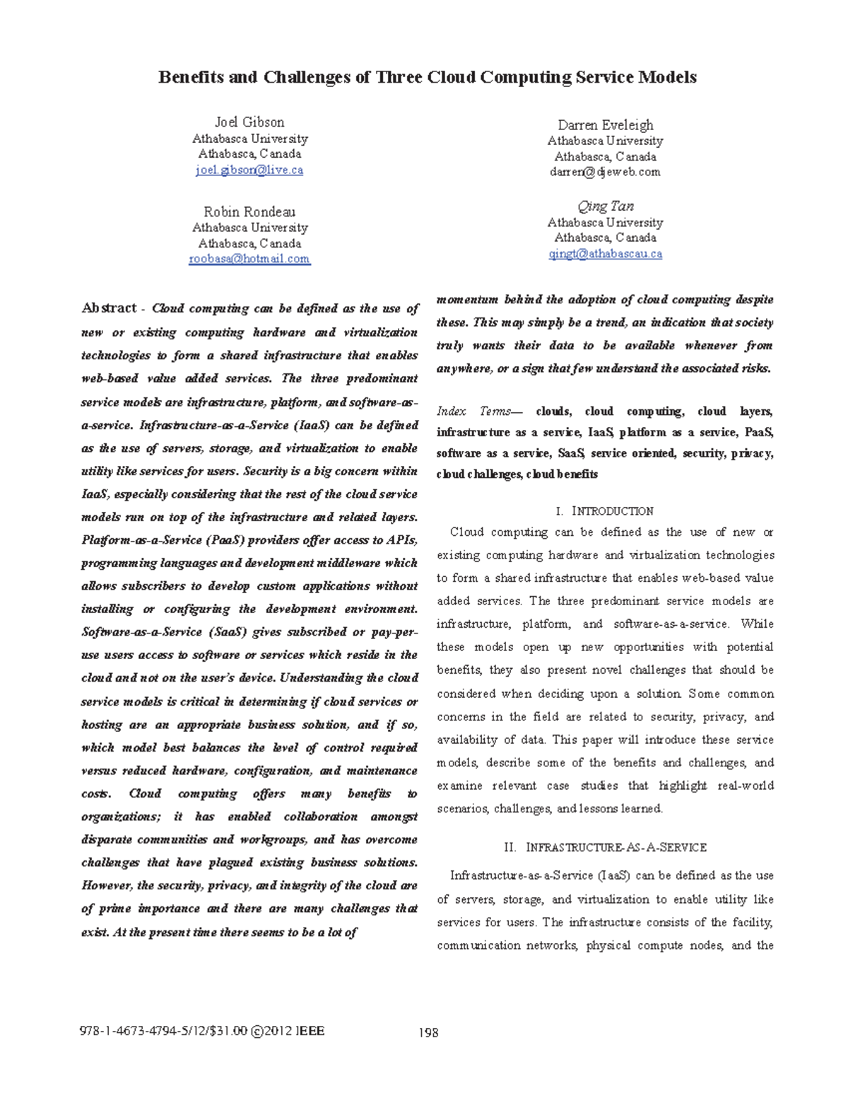 Benefits and Challenges of Cloud Computing Models (COMP 101) - Studocu