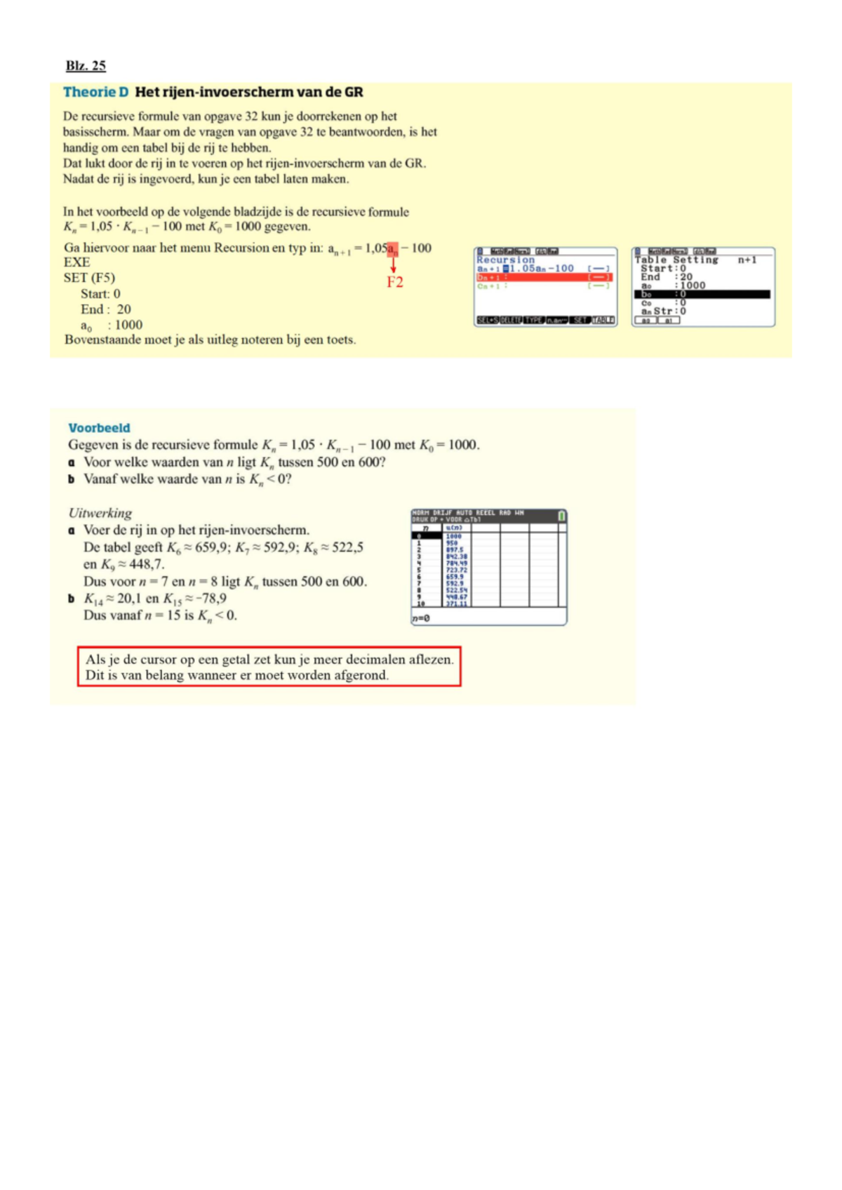 Theorie D Blz. 25 - Docent aantekeningen over recursieve formules ...