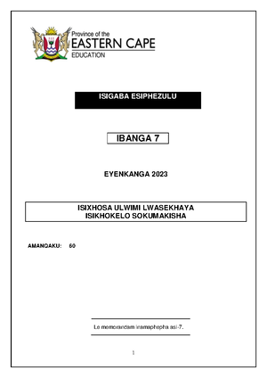 XHO1505 - test - XHO1505/101/3/ ILETA YOKUFUNDISA 101/3/ Igrama ...
