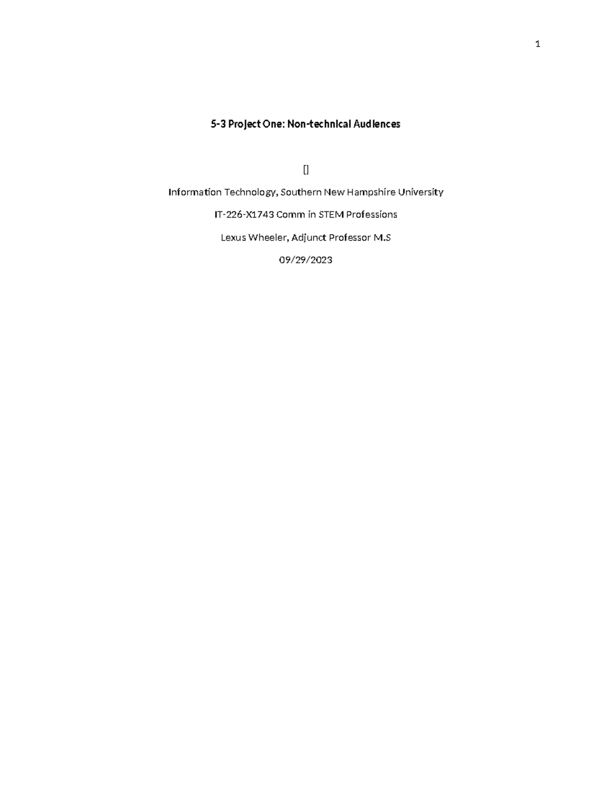 IT-226 - 5-3 Project One: DataNanny Product Brief for Non-Tech ...