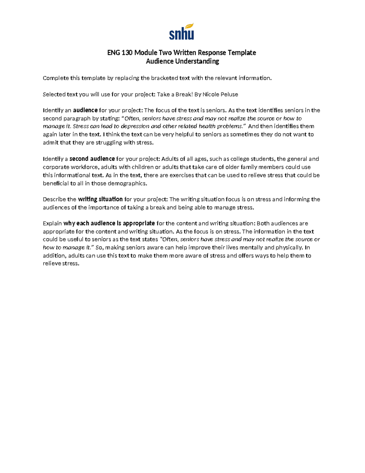 ENG 130 Module 2-2 Written Assignment - ENG 130 Module Two Written ...