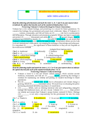 [Solved] 50 The Citadel of the Ho Dynasty is the only stone - English ...