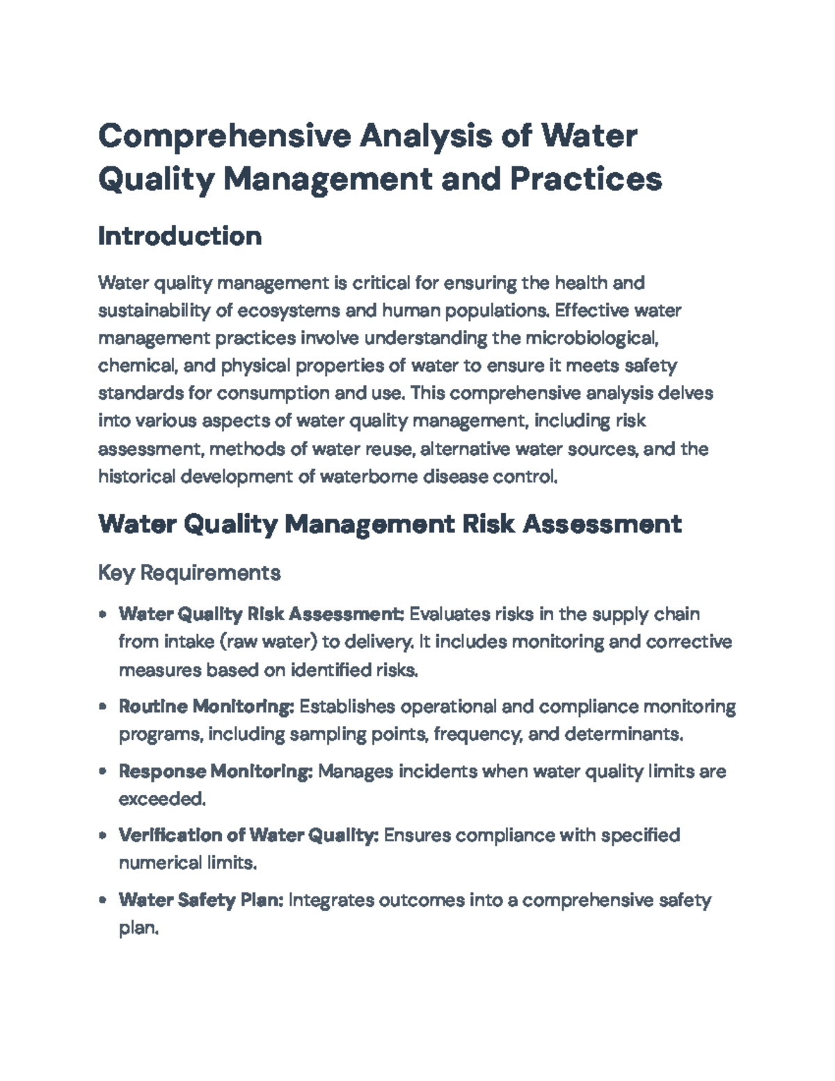 Comprehensive Analysis of Water Quality Mgmt Practices: Key Insights ...