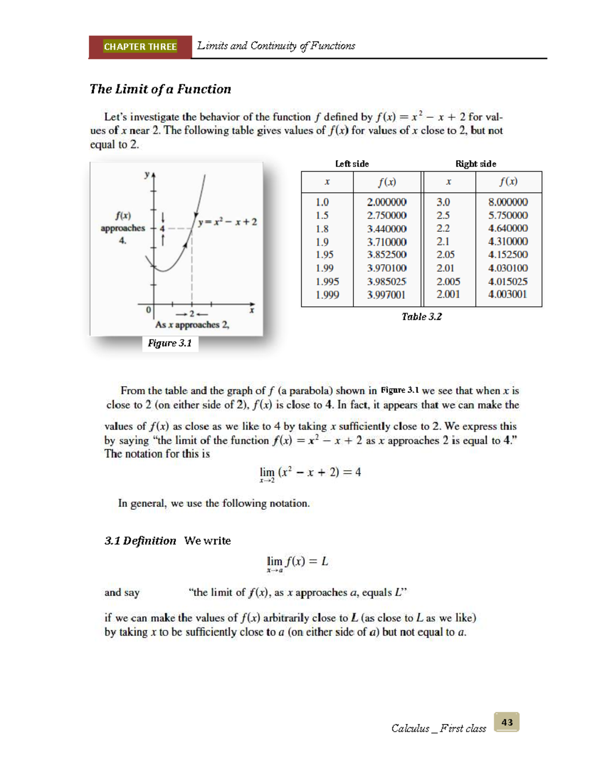 Calculus _ First Class: Chapter 3 - Limits and Continuity Explained ...