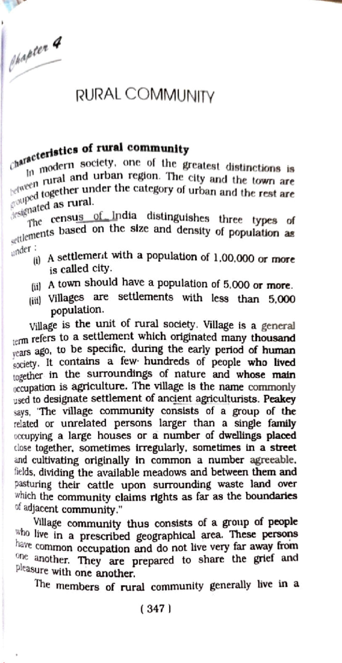 RURAL COMMUNITY: Characteristics and Challenges in India (SOCI 101 ...