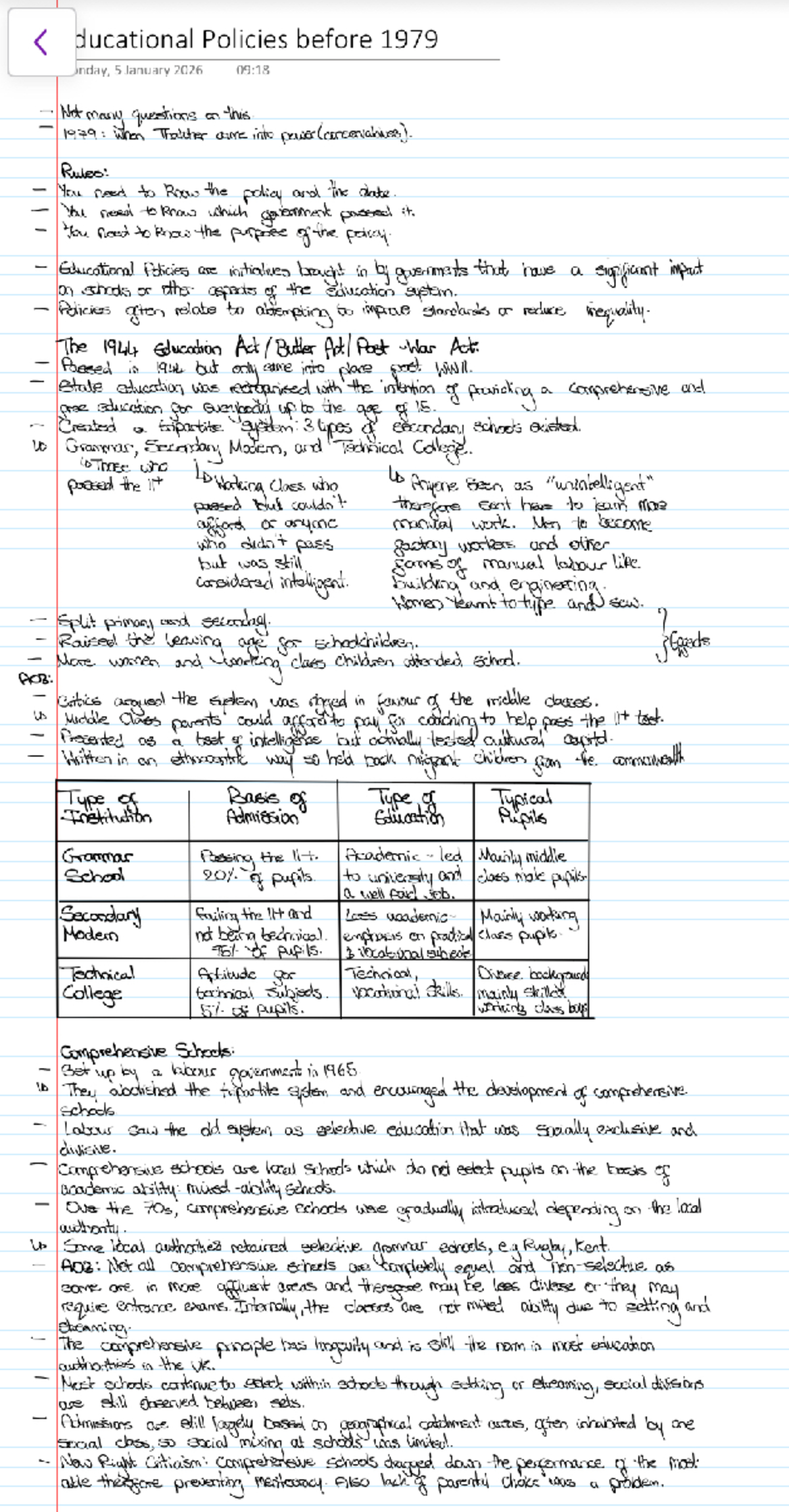 Educational Policies in the UK (Pre-1979) - Overview and Analysis - Studocu