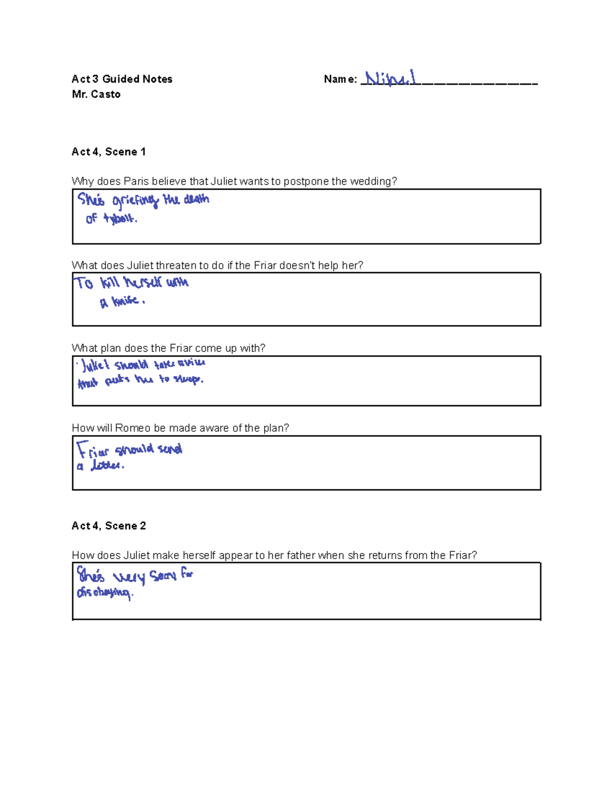 Act 3-5 Study Notes for Romeo and Juliet (ENG101) - Studocu