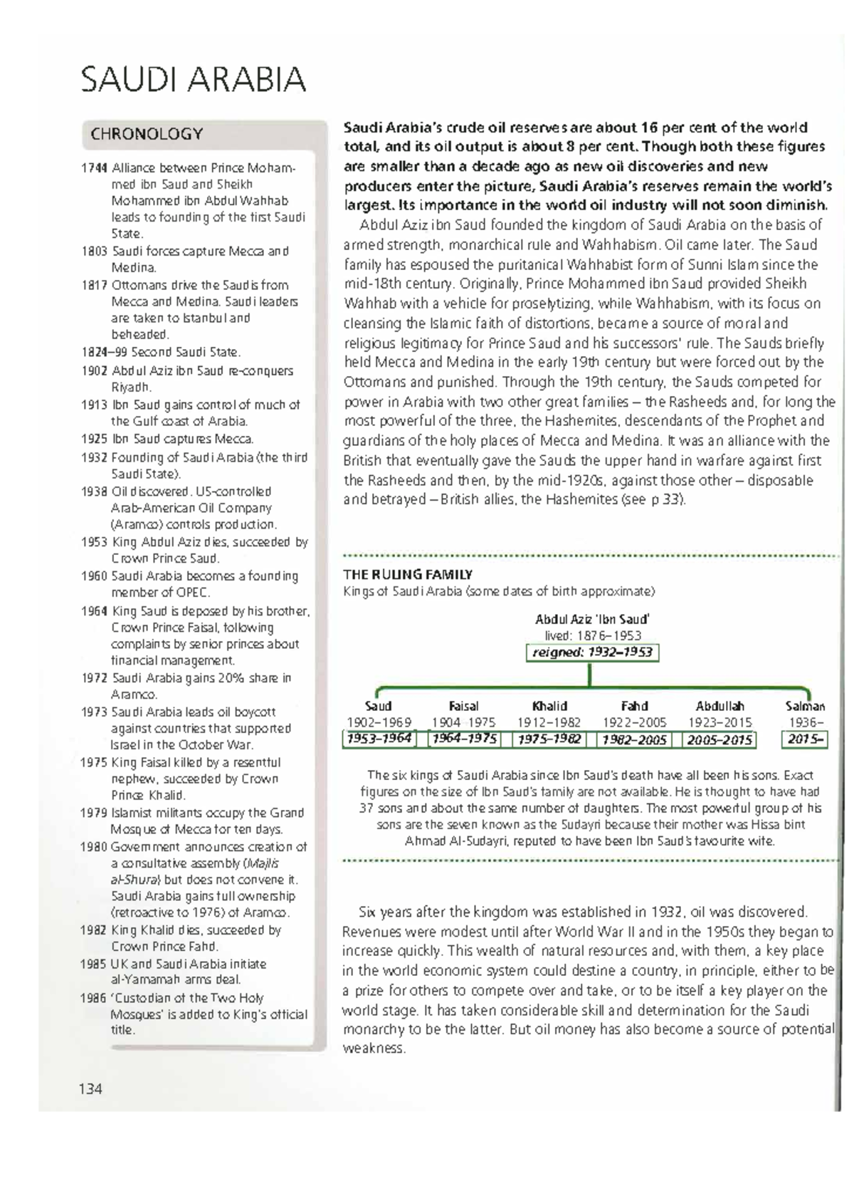 Chronology of Saudi Arabia: Key Events and Rulers Overview - Studocu