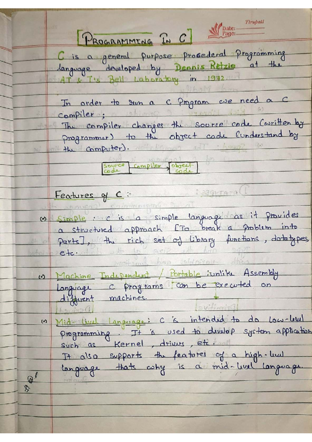 UNIT 1 - C Programming Overview and Key Concepts - MCA - Studocu