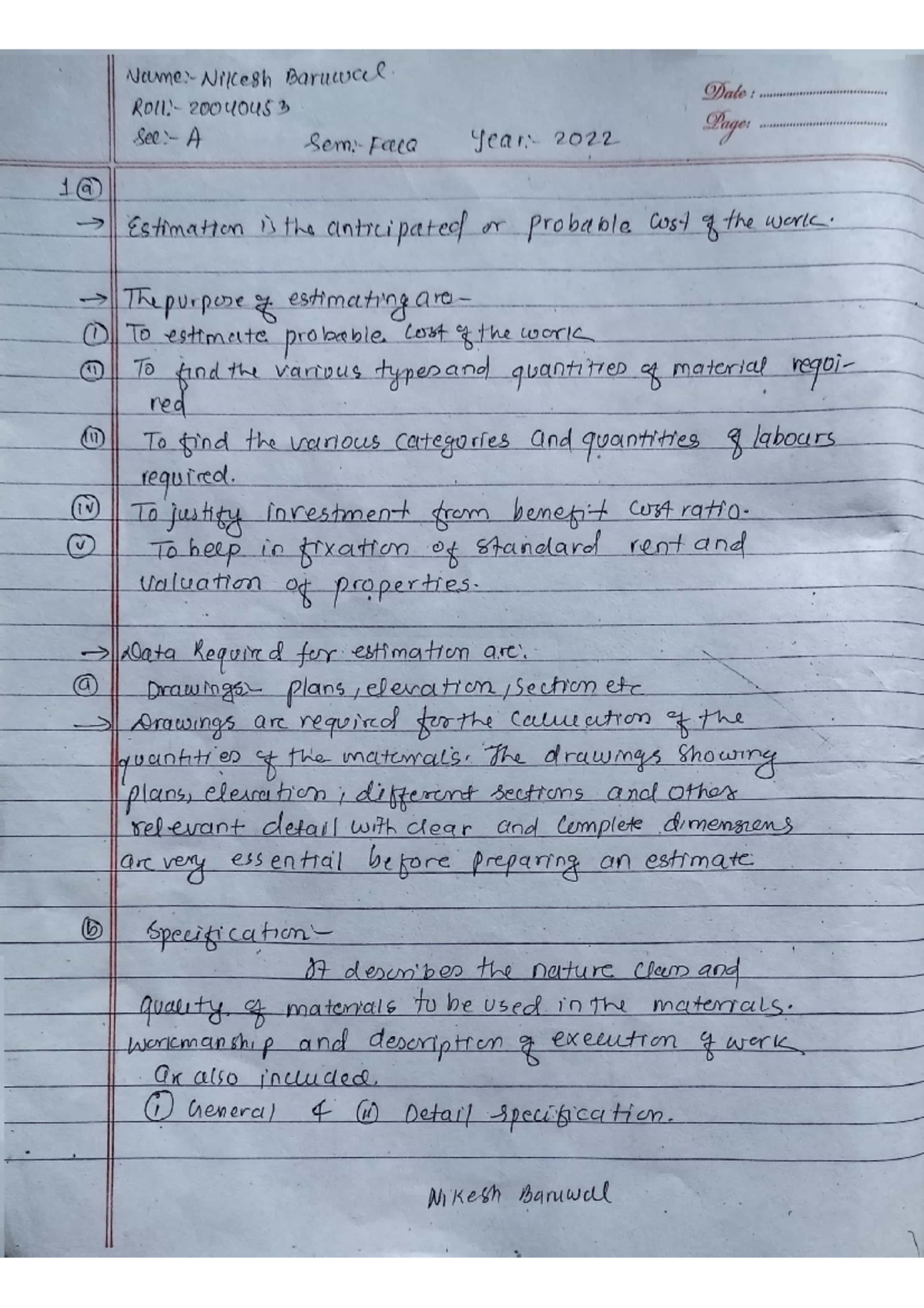 Valuation and Estimation Techniques by Nikesh - Study Notes - Studocu