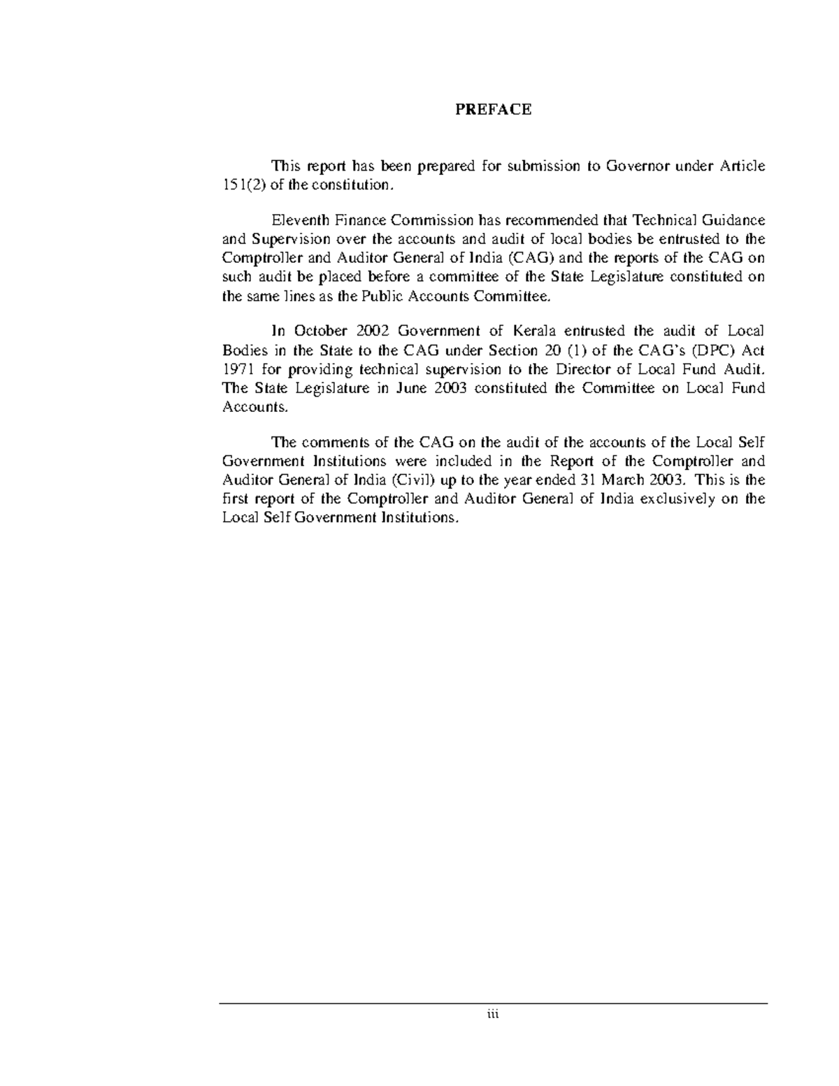 Audit Report on Kerala Local Self Government Institutions (LSGIs) 2003 ...