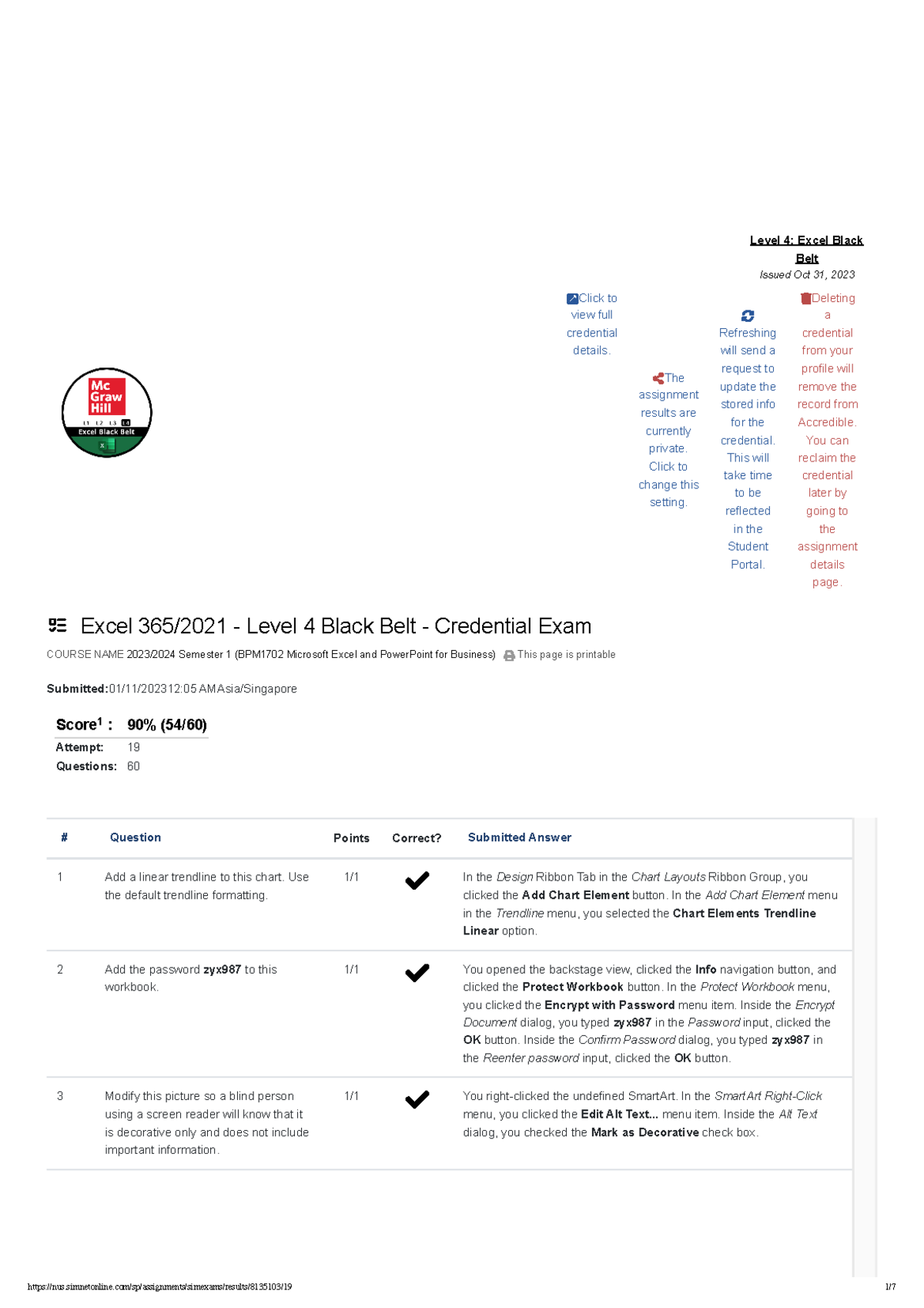 Excel 365 2021 - Level 4 Black Belt - Credential Exam Guide - SIMnet ...